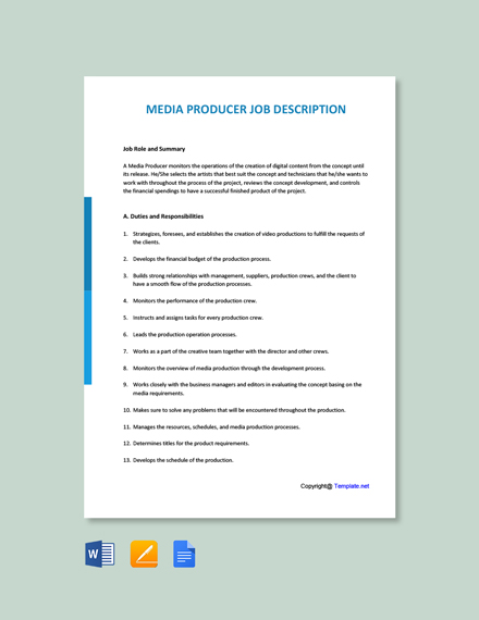 FREE Creative Producer Cover Letter - Word | Google Doc | Apple (MAC ...