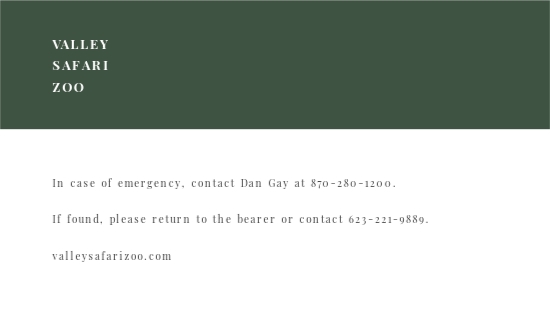 Free Simple Zoo ID Card Template - Illustrator, PSD | Template.net