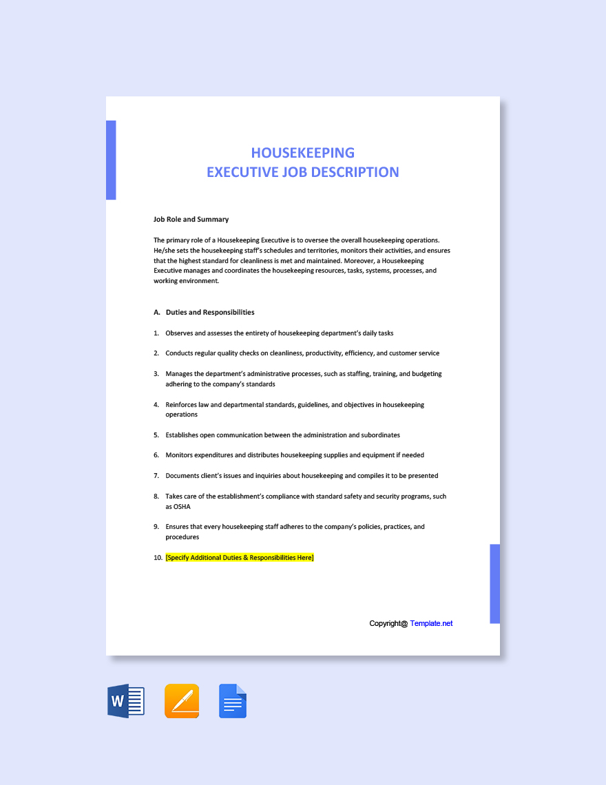 Cleaner Job Description Templates Format Free Download Template cleaner-job-description-templates-format-free-download-template