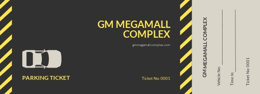 Car Parking Ticket Template