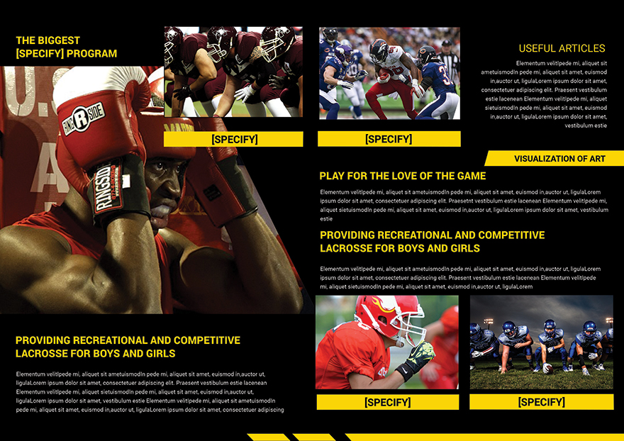 Sports Bi-Fold Brochure Template - Download in Word, Google Docs, PSD ...