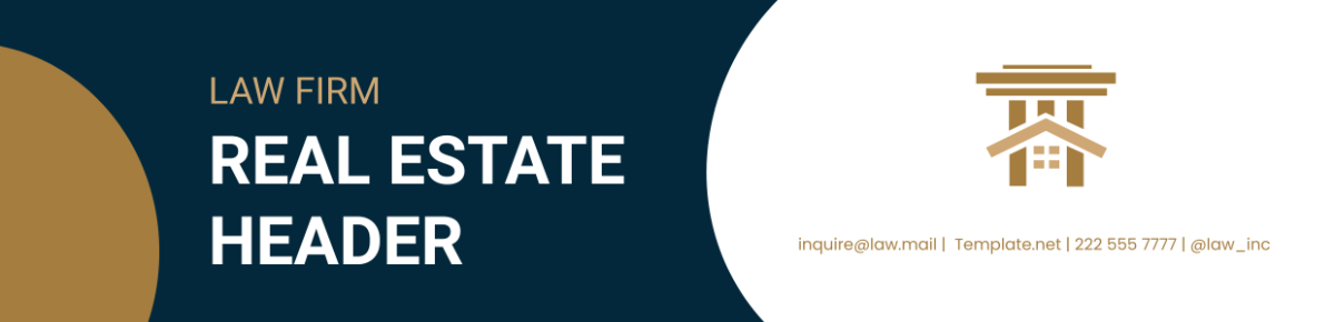 Law Firm Real Estate Header Template - Edit Online & Download Example ...