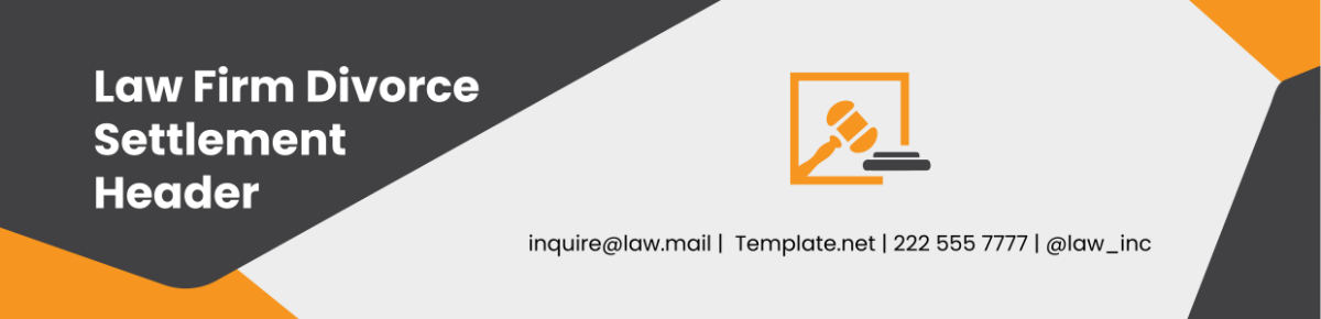 Law Firm Divorce Settlement Header Template - Edit Online & Download ...