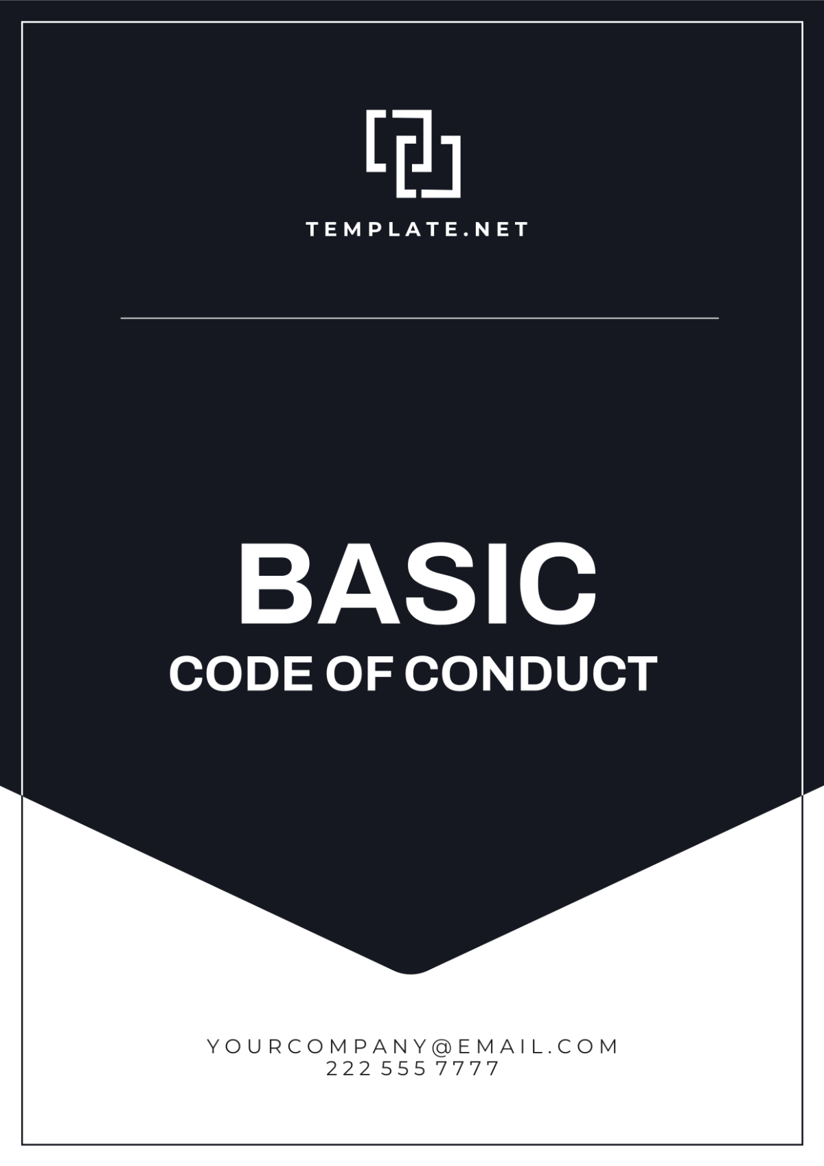Basic Code of Conduct Cover Page Template - Edit Online & Download Example | Template.net