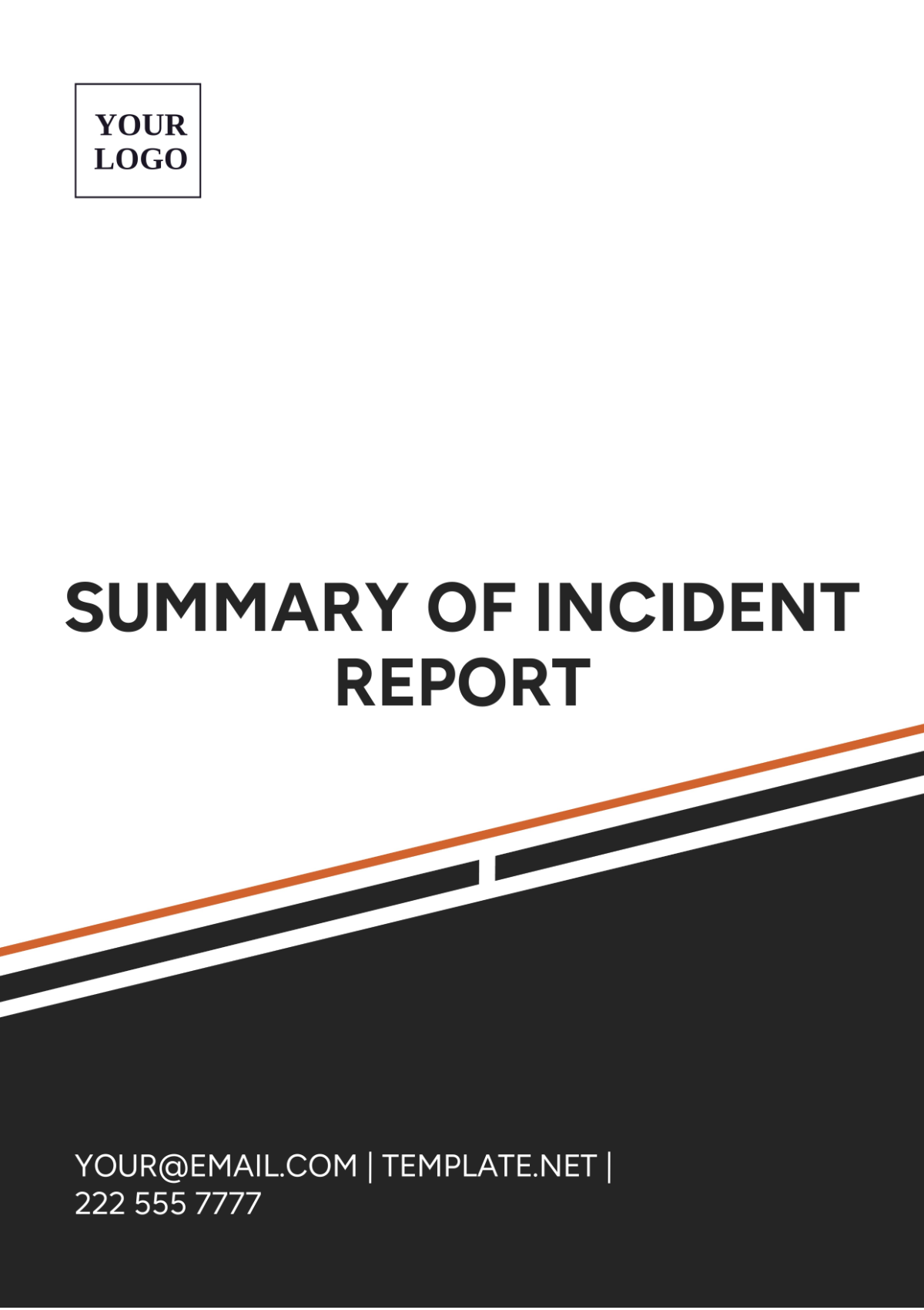 Free Summary Of Incident Report Template - Edit Online & Download ...