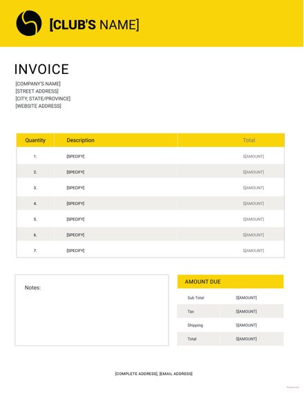 Standard Invoice Template: Download 78+ Invoices in Word, Excel, Pages ...