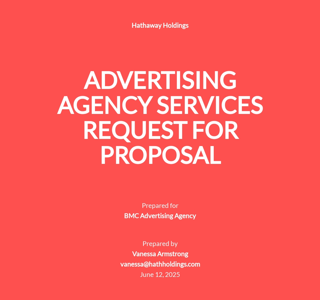 Free Simple Advertising Agency Proposal Template