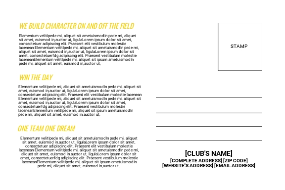Sports Postcard Template - Word, Apple Pages, PSD, Publisher | Template.net
