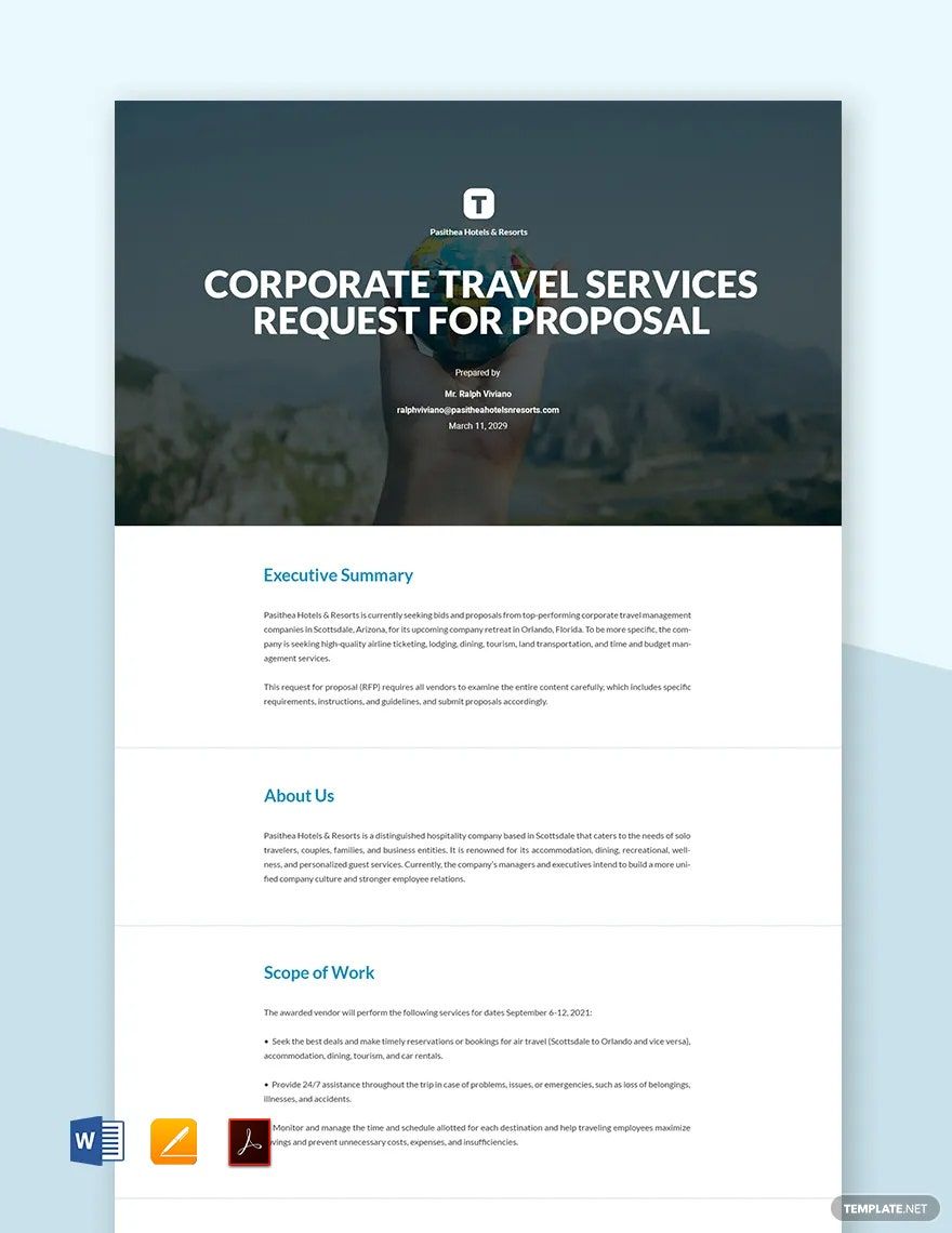 Request Proposal Template - Google Docs, InDesign, Word, Apple Pages ...