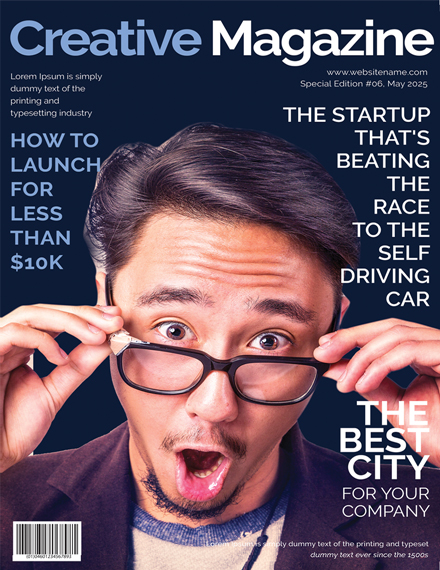 Free Creative Magazine Cover Page Template