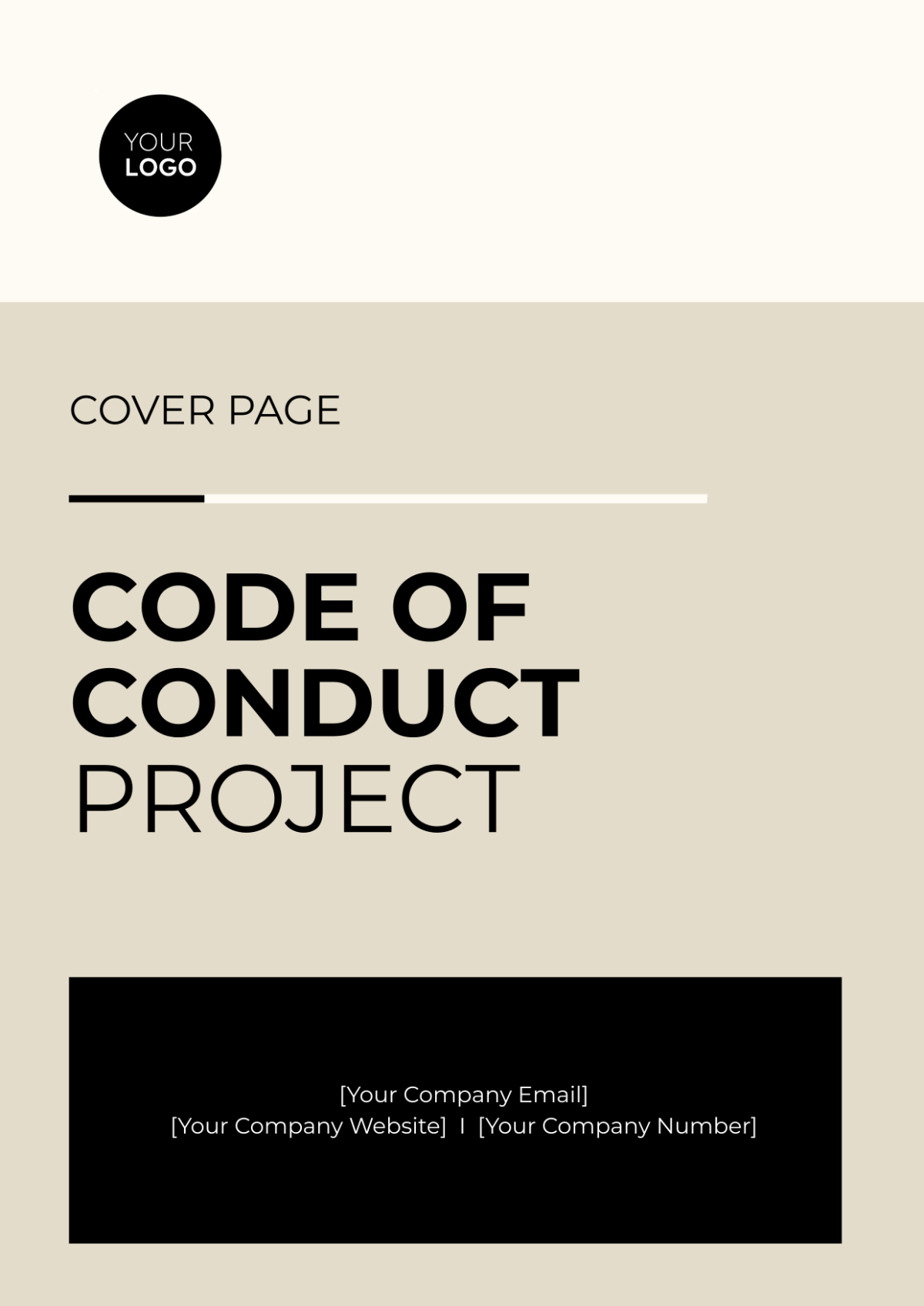 Code Of Conduct Project Cover Page Template Edit Online And Download Example