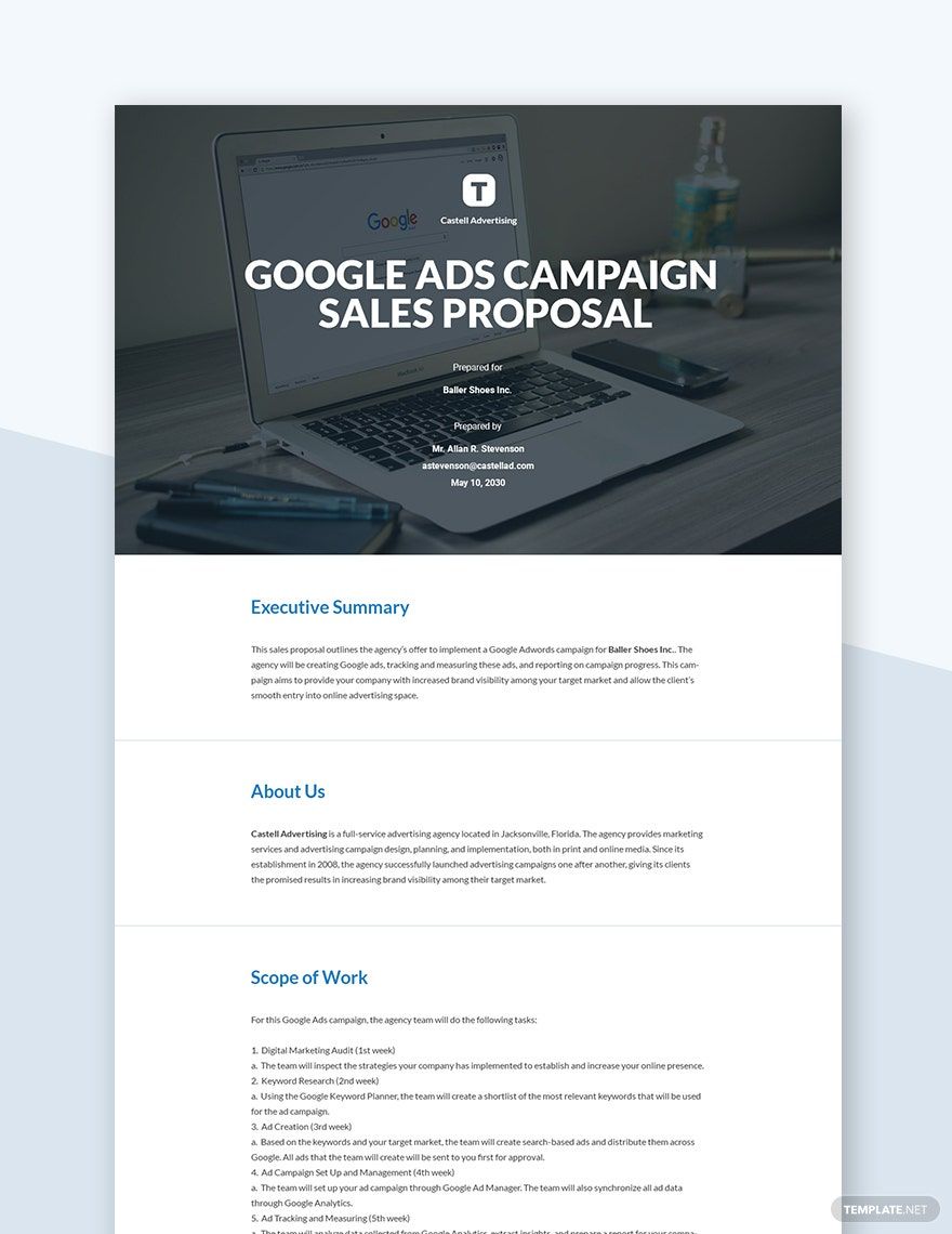 Sales Proposal Template - InDesign, Word, Apple Pages, PSD, PDF ...