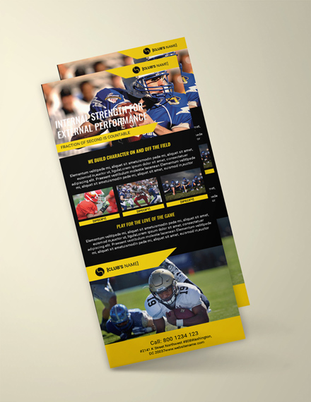 Free Sports Rack Card Template