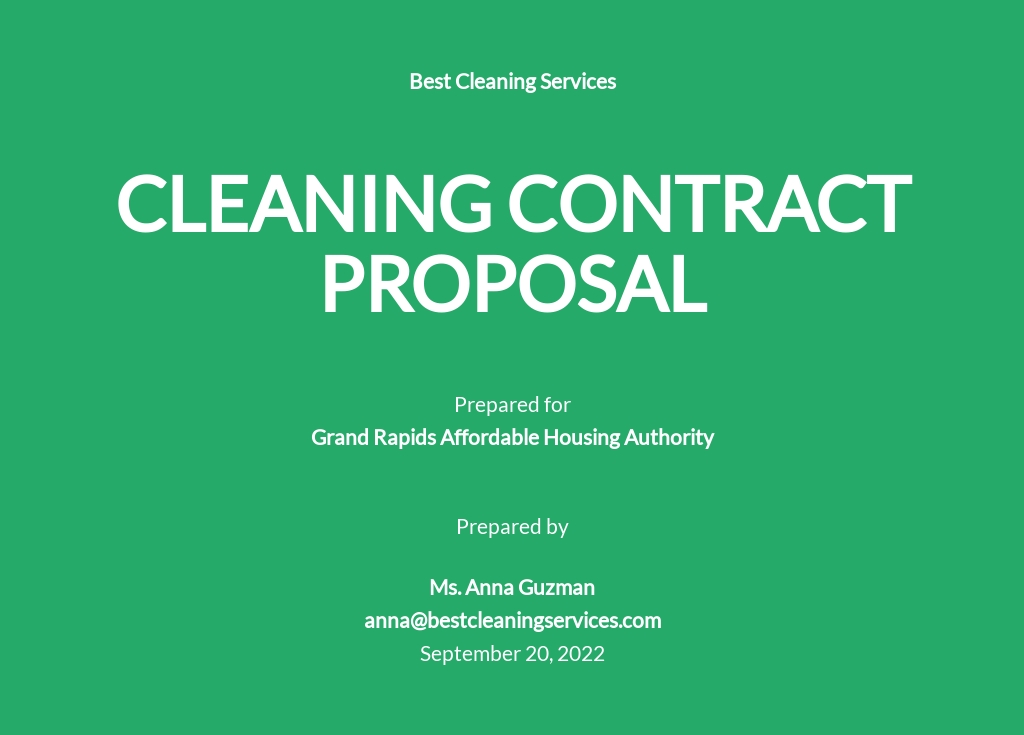 Free Cleaning Proposal Templates 30 Download In Word Pages Google 