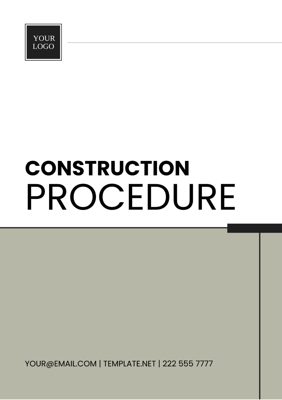 Construction Procedure Template - Edit Online & Download Example ...