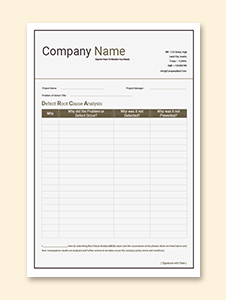 Basic Root Cause Analysis Template in Microsoft Word | Template.net