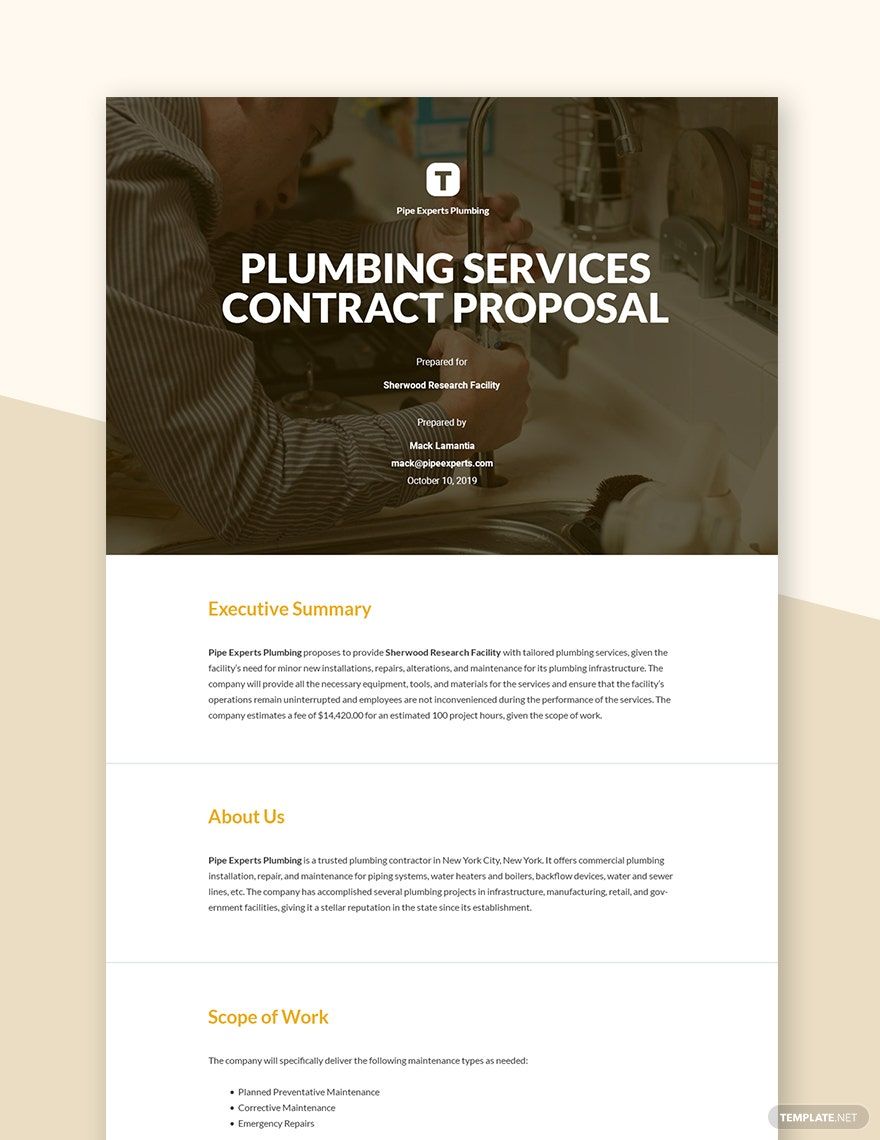 Job Contract Proposal Template - Google Docs, Word, Apple Pages ...