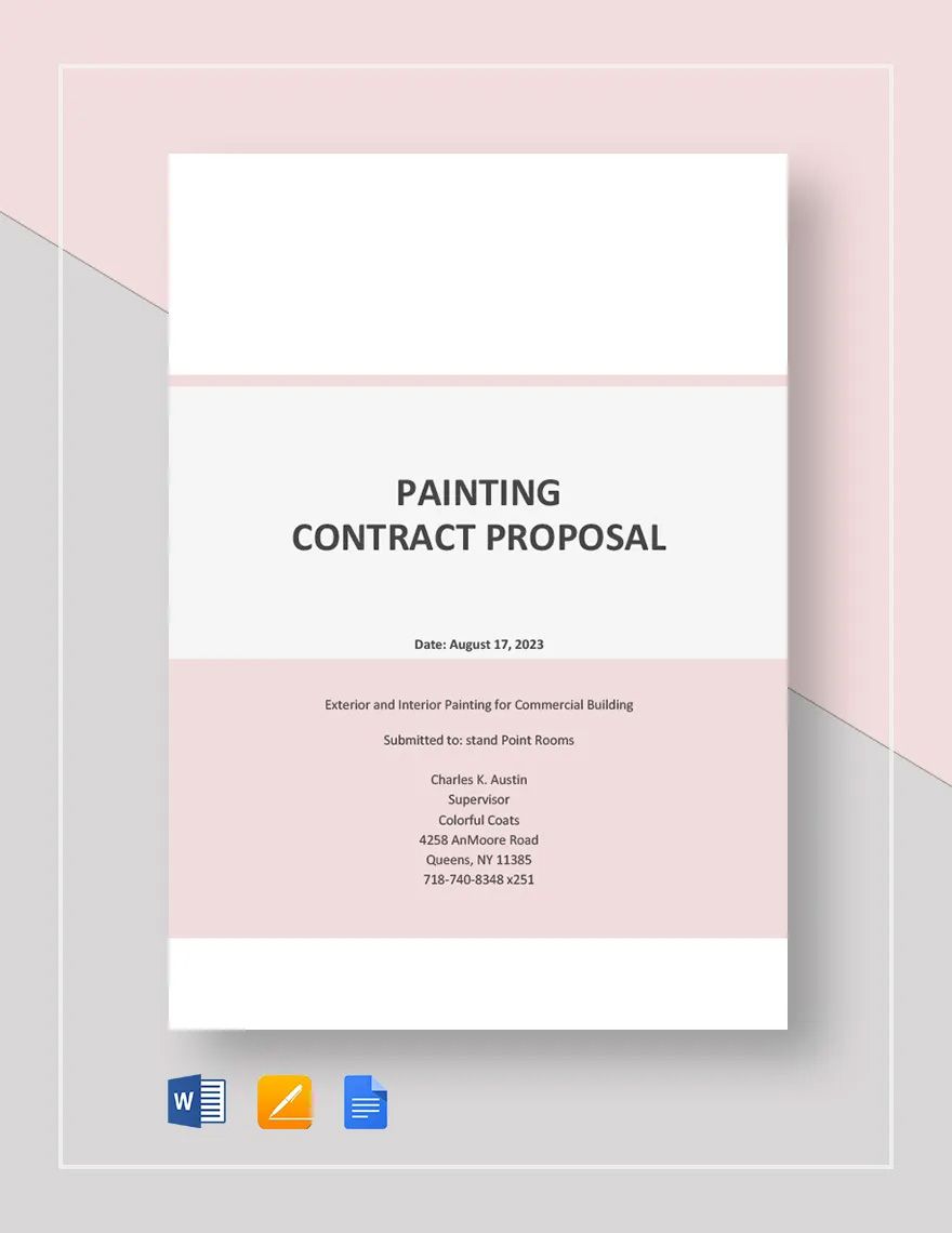 Painting Contract Proposal Template Download In Word Google Docs 