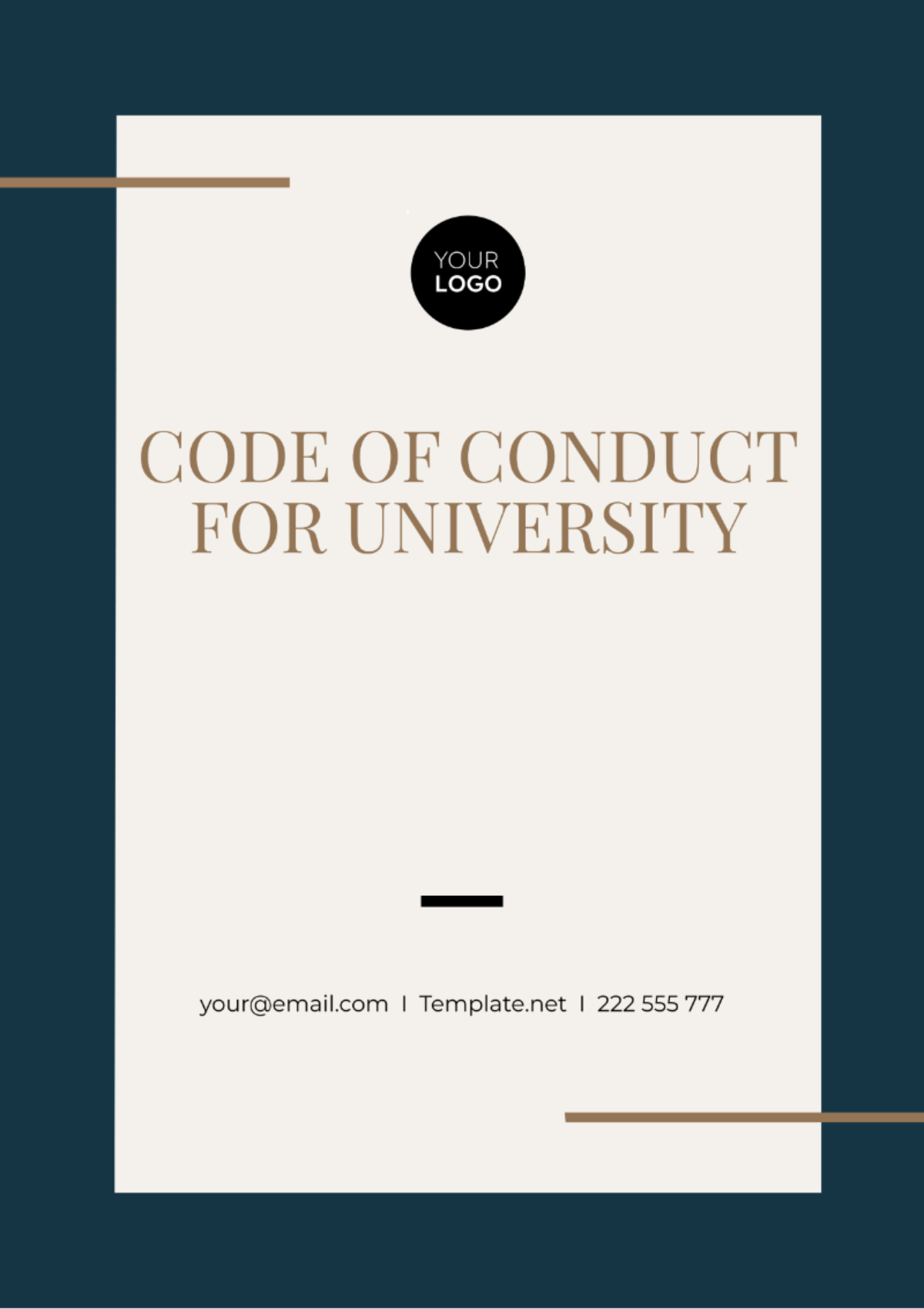 Free Code of Conduct for University Template - Edit Online & Download ...