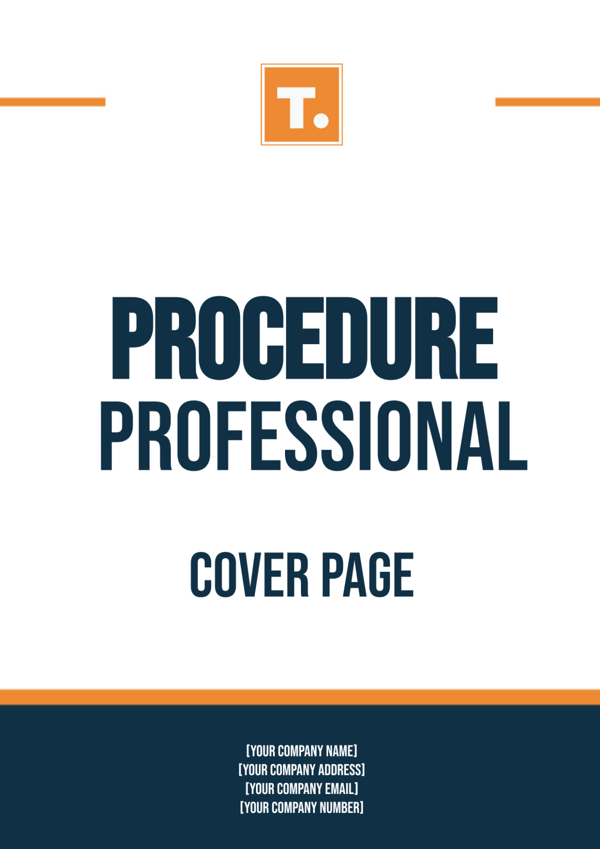 Procedure Professional Cover Page Template - Edit Online & Download ...