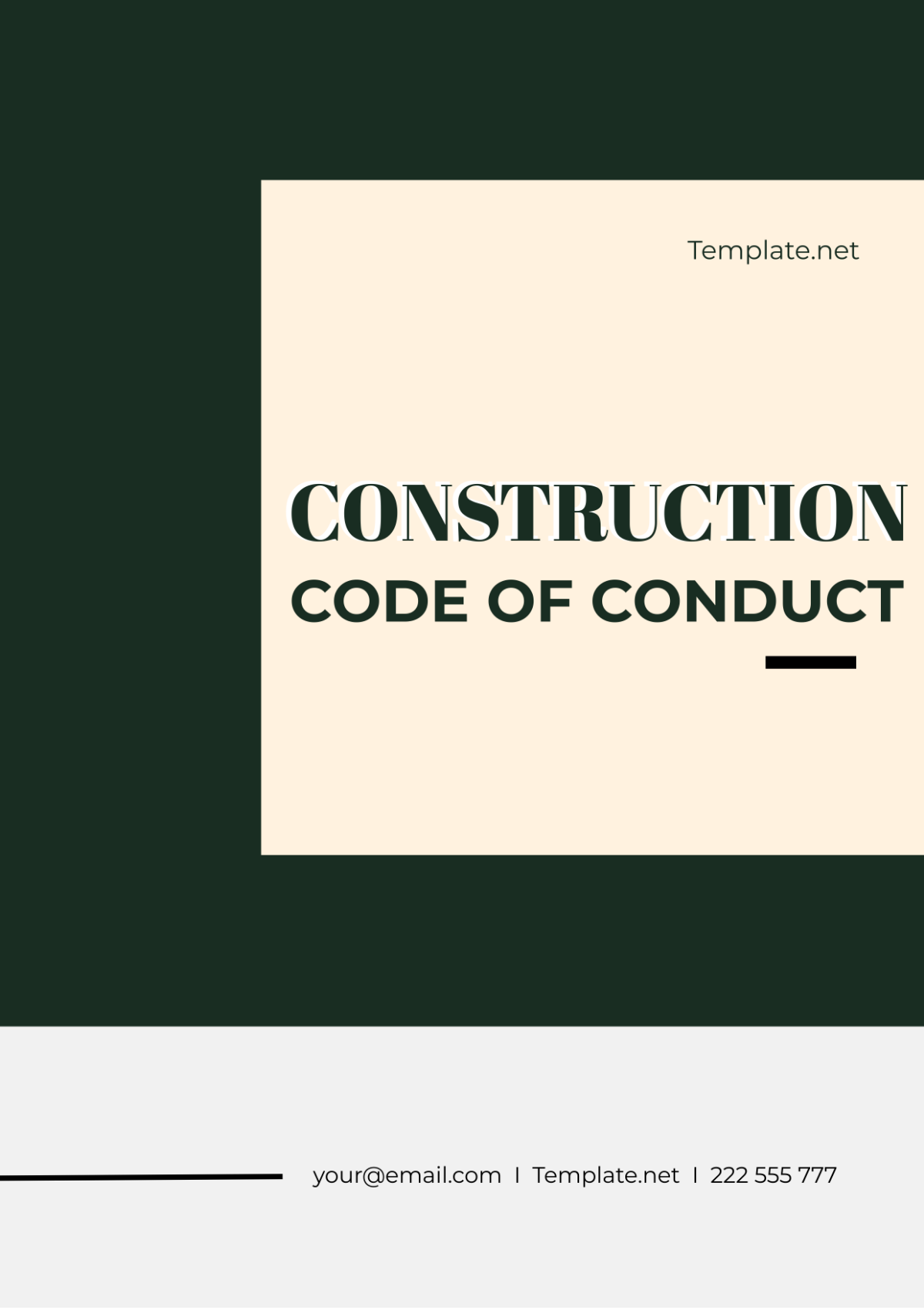 Construction Code of Conduct Template - Edit Online & Download Example ...