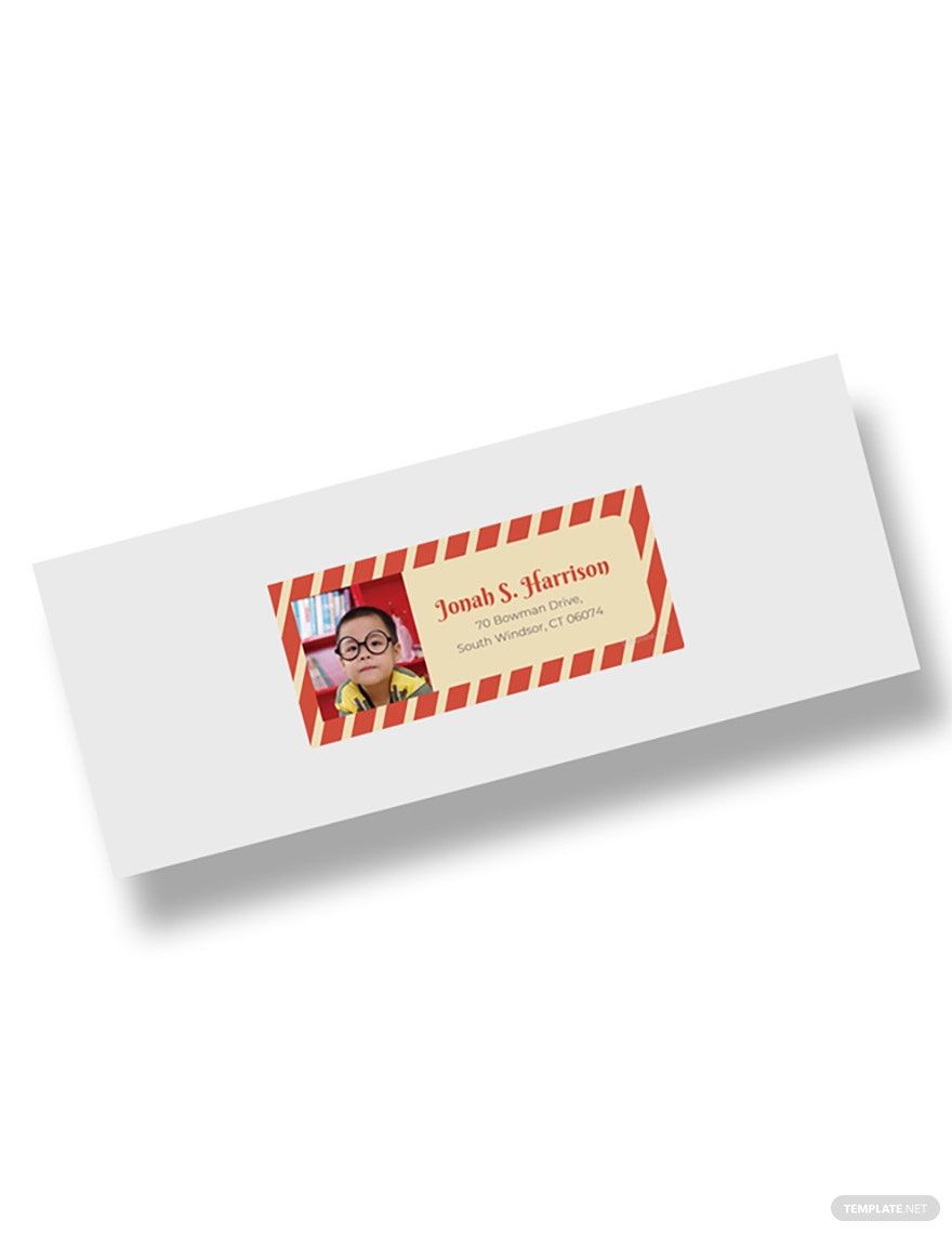 Photo Address Label Template Illustrator Word Apple Pages PSD 