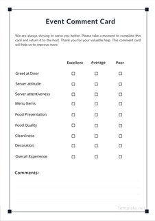 Guest Comment Card Template in Microsoft Word, PDF | Template.net
