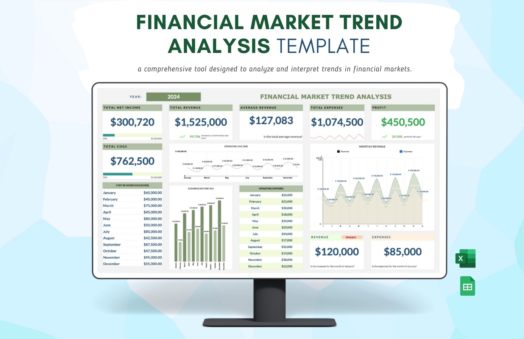 Free Editable Market Templates In Excel To Download