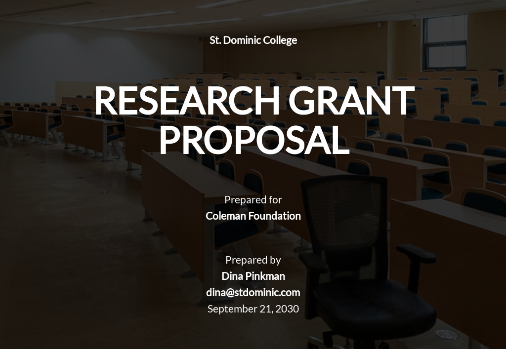 Research Grant Proposal Template