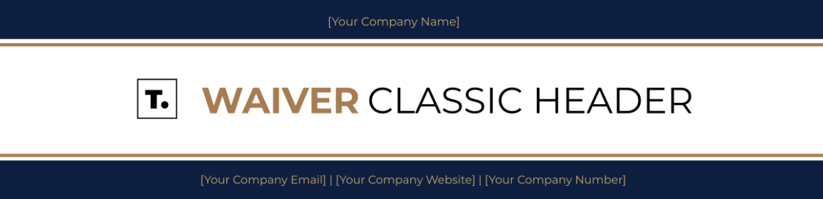 Waiver Classic Header Template - Edit Online & Download Example ...