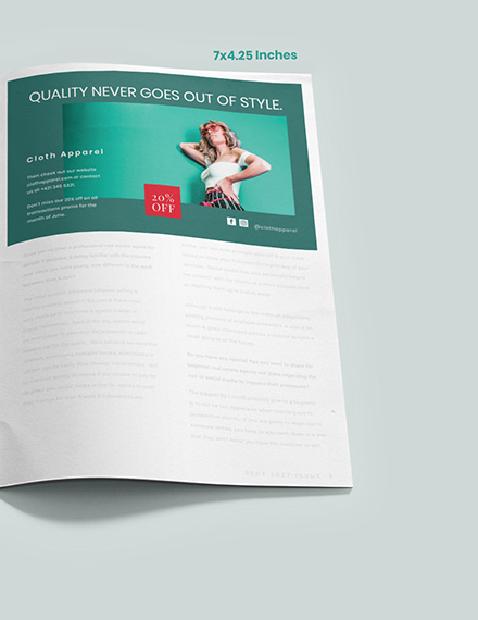 Fashion Magazine Ads Layout Template - InDesign, PSD | Template.net
