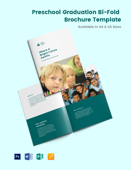 Preschool Graduation Brochure Template Kindergarten Graduation Program