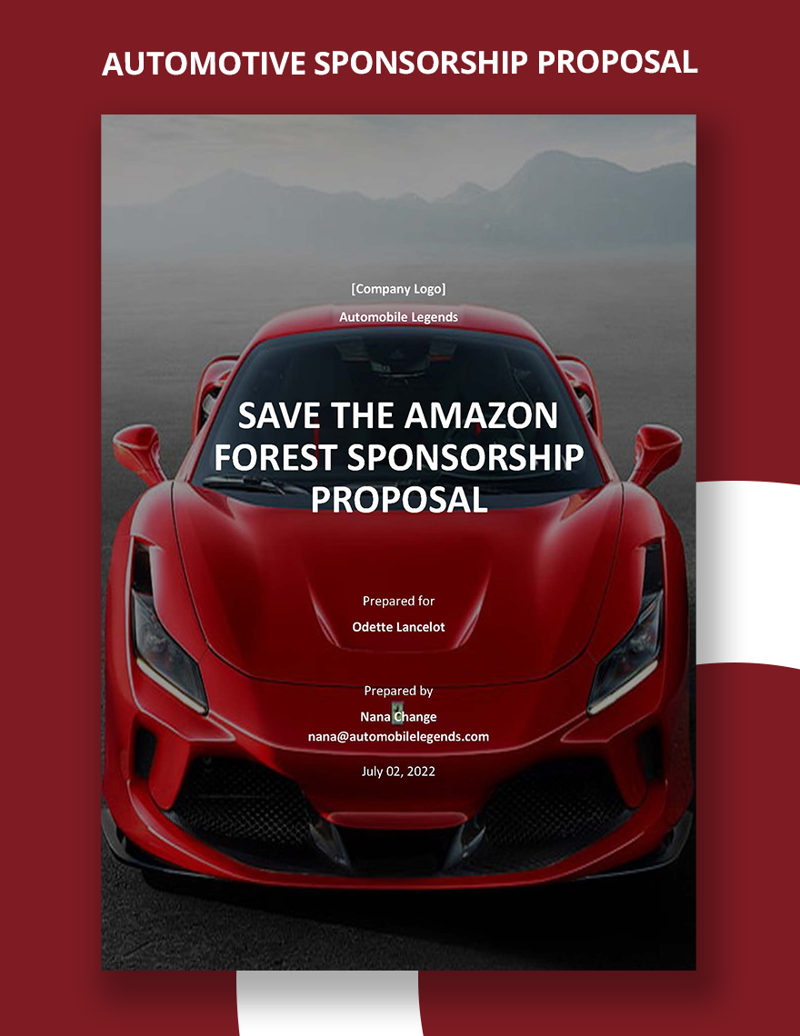 Basic Sponsorship Proposal Template - Google Docs, Word, Apple Pages ...