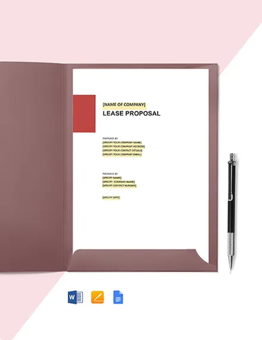 Business Lease Proposal Template - Download in Word, Google Docs, Apple ...