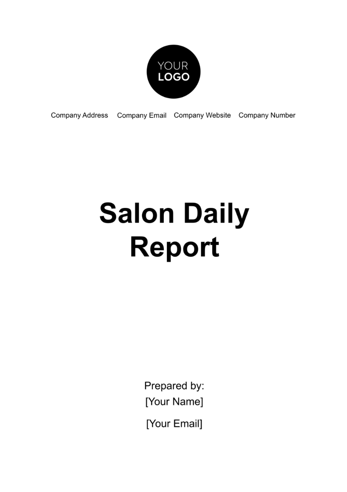 Salon Daily Report Template - Edit Online & Download Example | Template.net