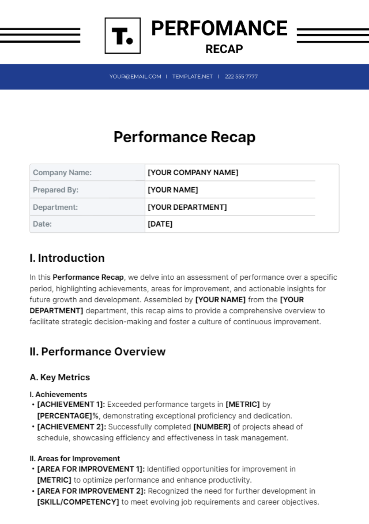 Training Recap Template - Edit Online & Download Example | Template.net
