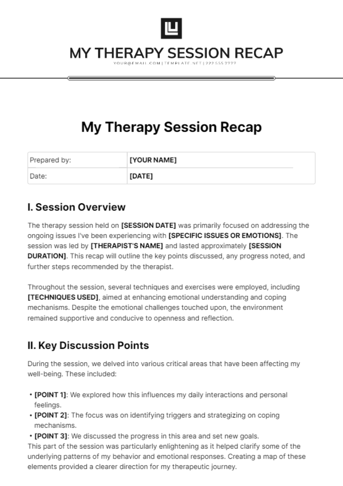 FREE Recap Templates & Examples - Edit Online & Download | Template.net