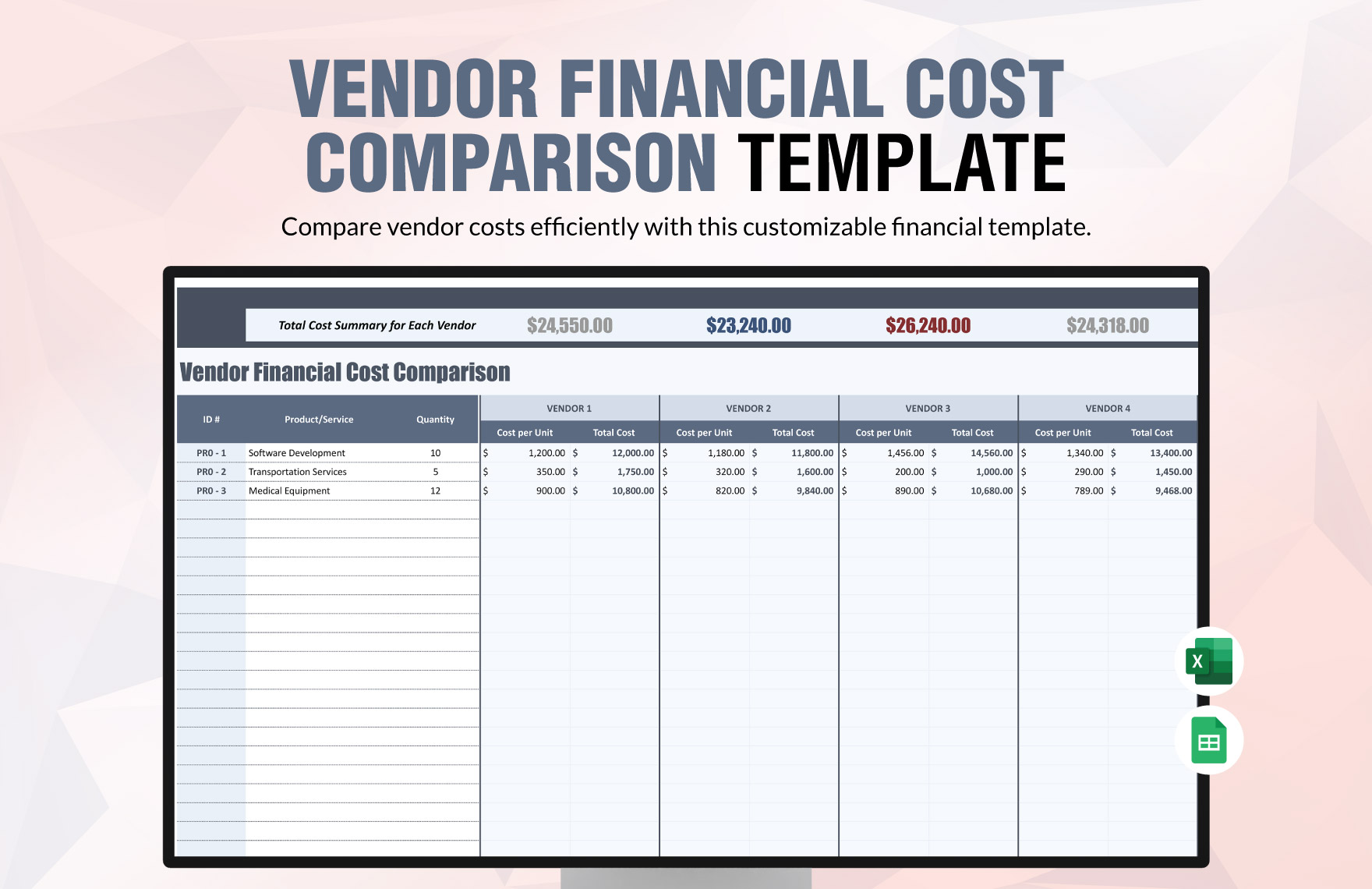 Editable Cost Templates In Excel To Download