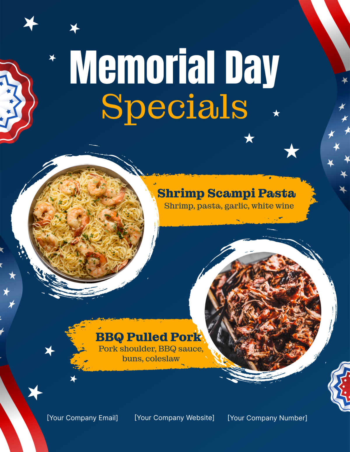 Memorial Day Restaurant Flyer Template - Edit Online & Download Example ...