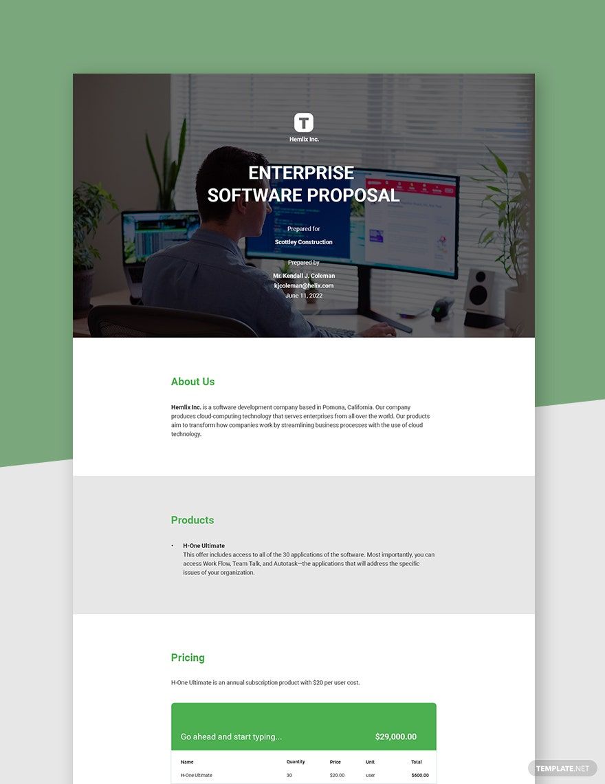 Software Project Proposal Template - Google Docs, Word, Apple Pages ...