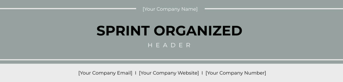 Sprint Organized Header Template - Edit Online & Download Example ...