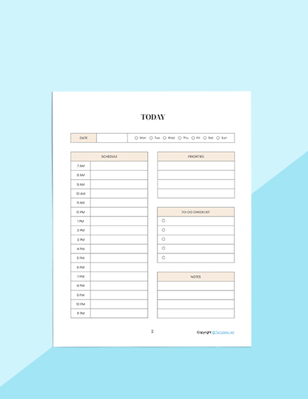 Free Sample Family Planner Template - Word, Apple Pages | Template.net