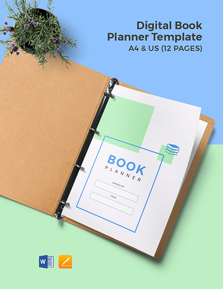 FREE Sample Book Planner Template - Word (DOC) | Apple (MAC) Pages