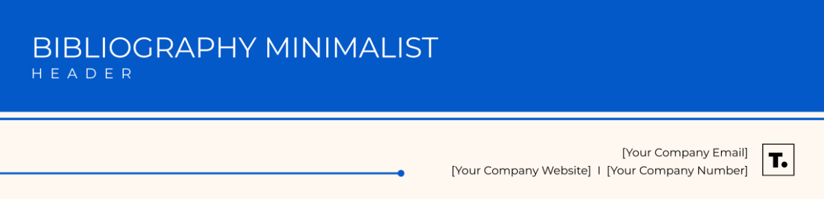 Bibliography Minimalist Header Template - Edit Online & Download ...