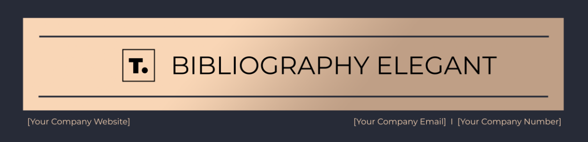 Bibliography Elegant Header Templates - Edit Online & Download Example ...
