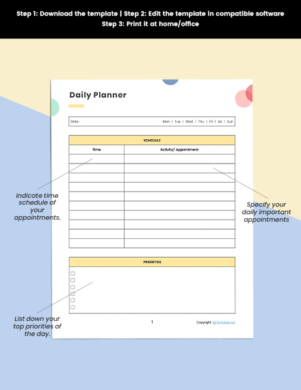 Free Printable Employee Planner Template - Word, Apple Pages | Template.net