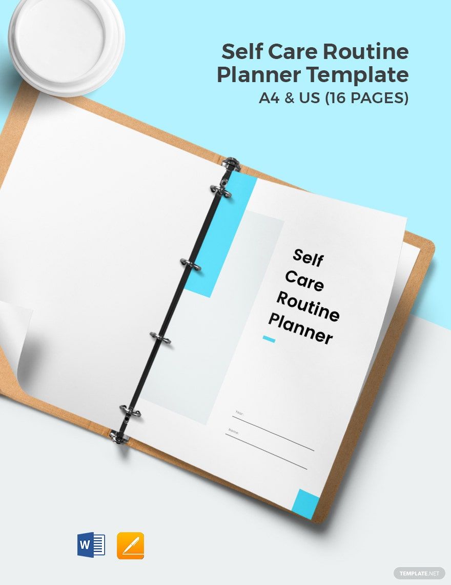 Self Care Routine Planner Template Google Docs Word Apple Pages 