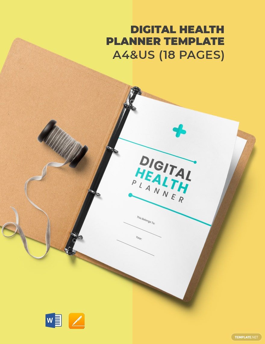 Free Editable Health Planner Template - Word, Apple Pages | Template.net
