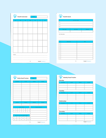 Free Editable Health Planner Template - Word, Apple Pages | Template.net