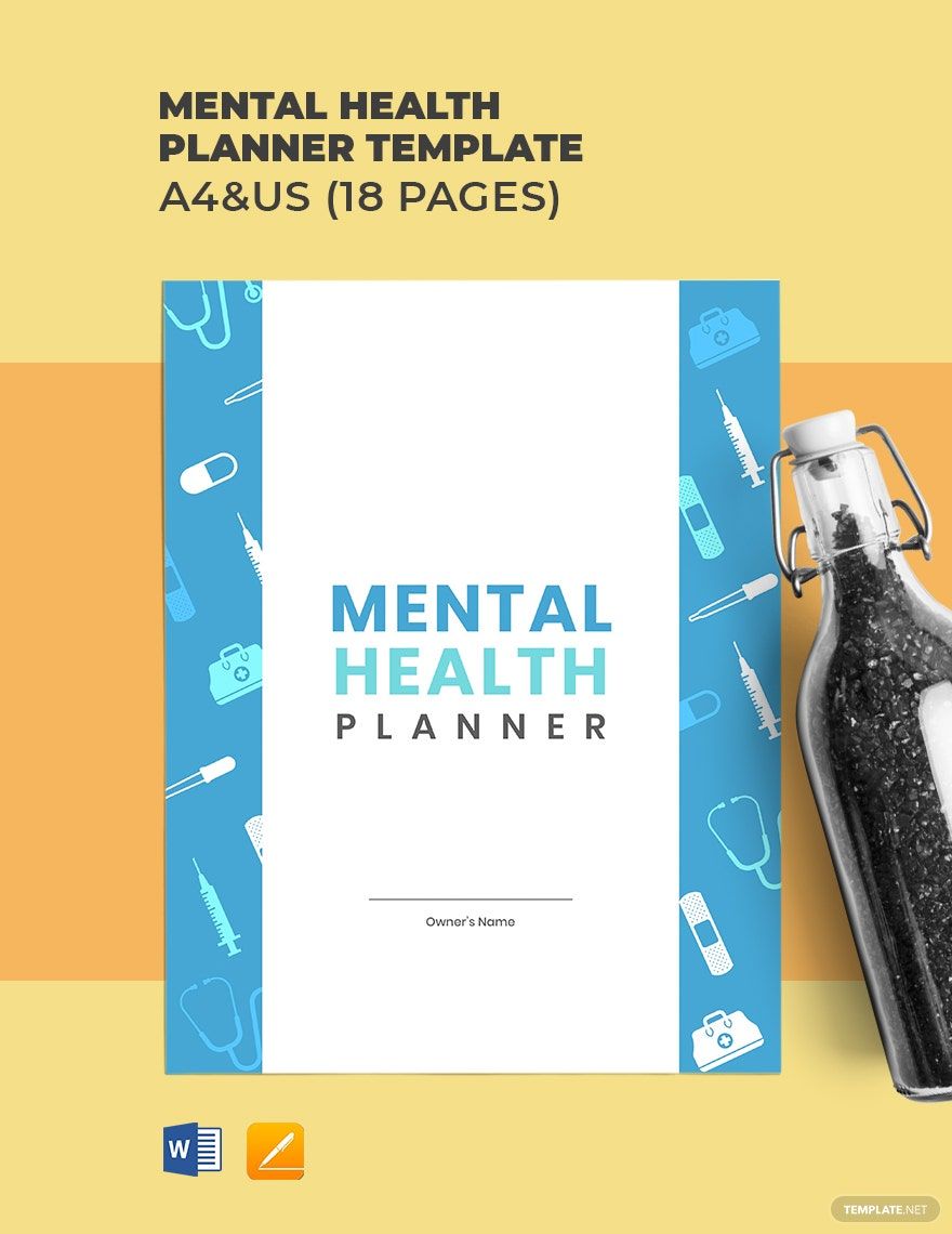 Free Editable Health Planner Template - Word, Apple Pages | Template.net